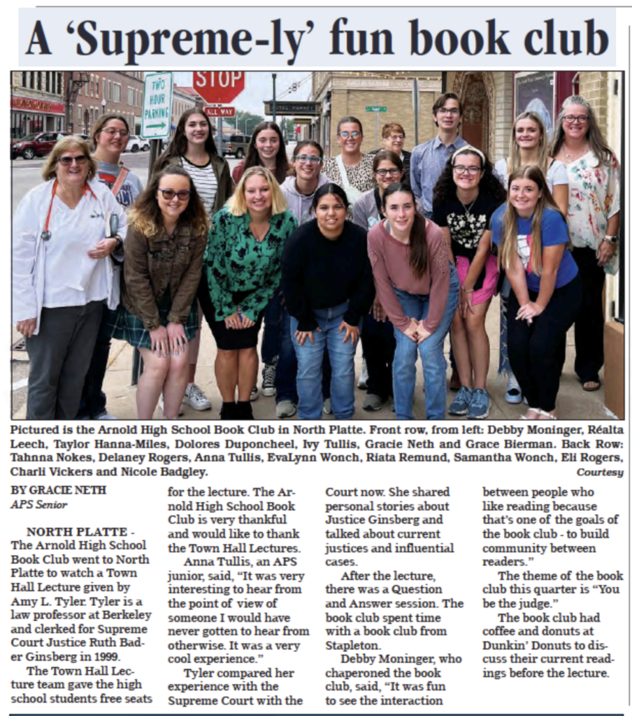 Book Club To Supreme Court | Arnold Public Schools